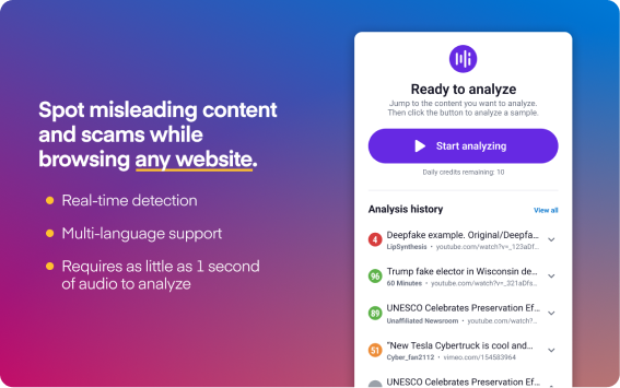 Hiya's new Chrome extension identifies deepfakes